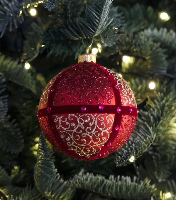 Harrods Glass Embellished Bauble