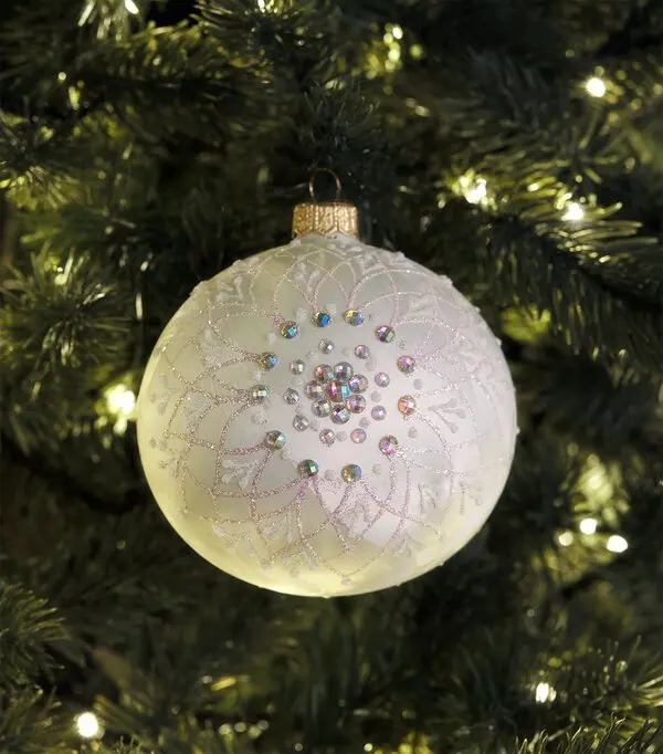 Harrods Crystal-embellished Flower Bauble