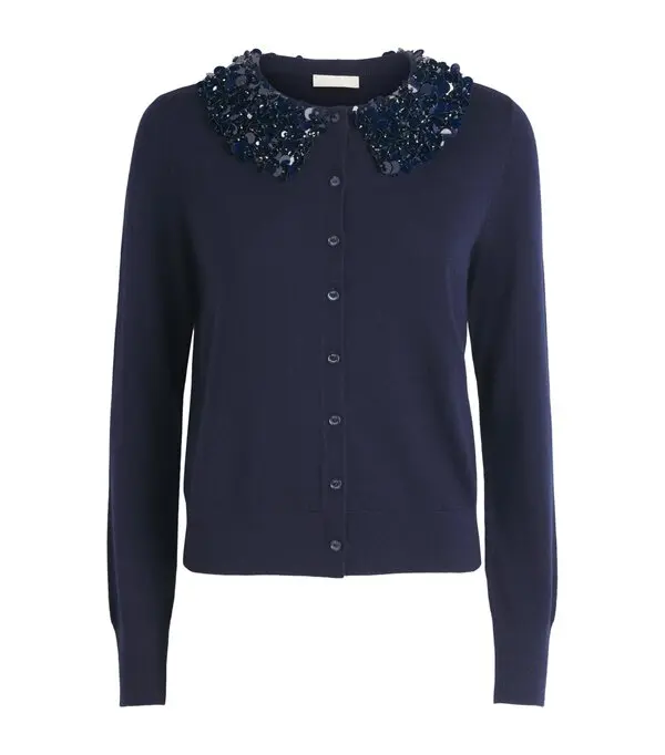 Ulla Johnson Merino Wool Embellished Cardigan