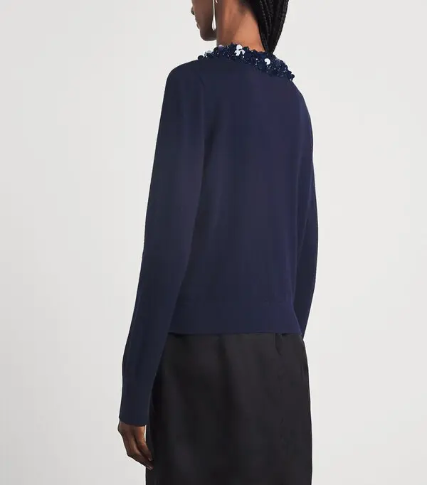 Ulla Johnson Merino Wool Embellished Cardigan