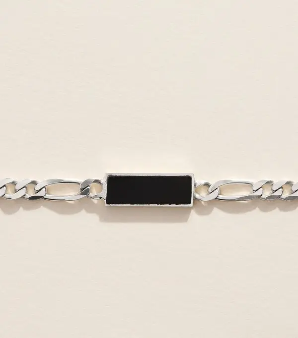 FYR Sterling And Onyx Link Bracelet
