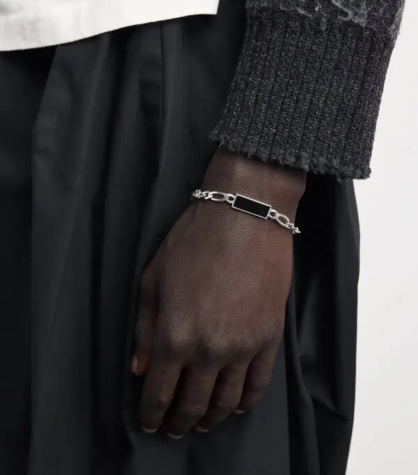 FYR Sterling And Onyx Link Bracelet