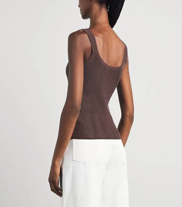 Sandro Pointelle Bow-detail Tank Top