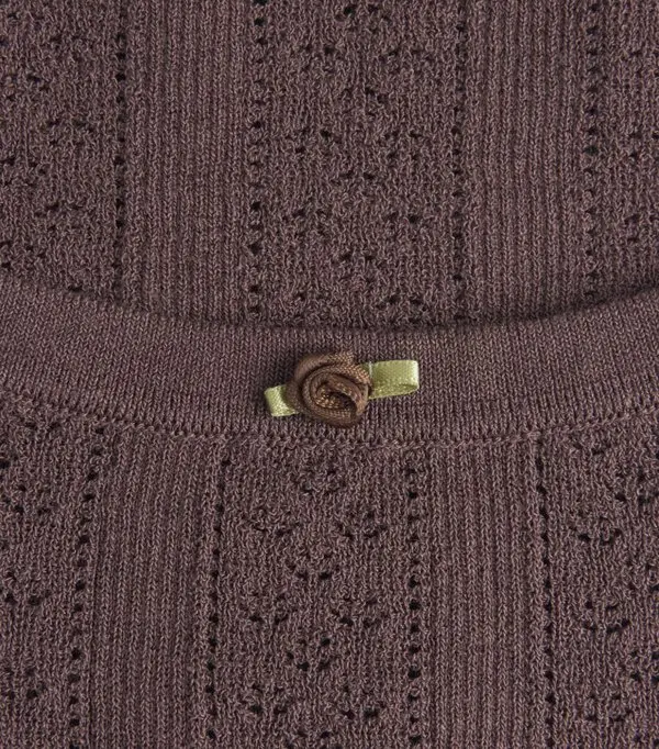 Sandro Pointelle Bow-detail Tank Top