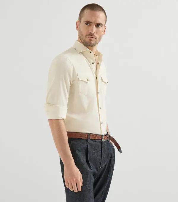 Brunello Cucinelli Cotton Western Shirt