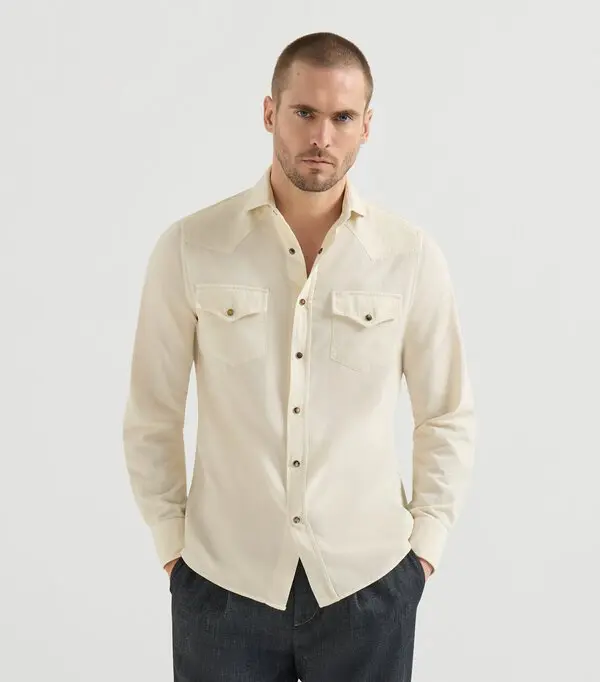 Brunello Cucinelli Cotton Western Shirt