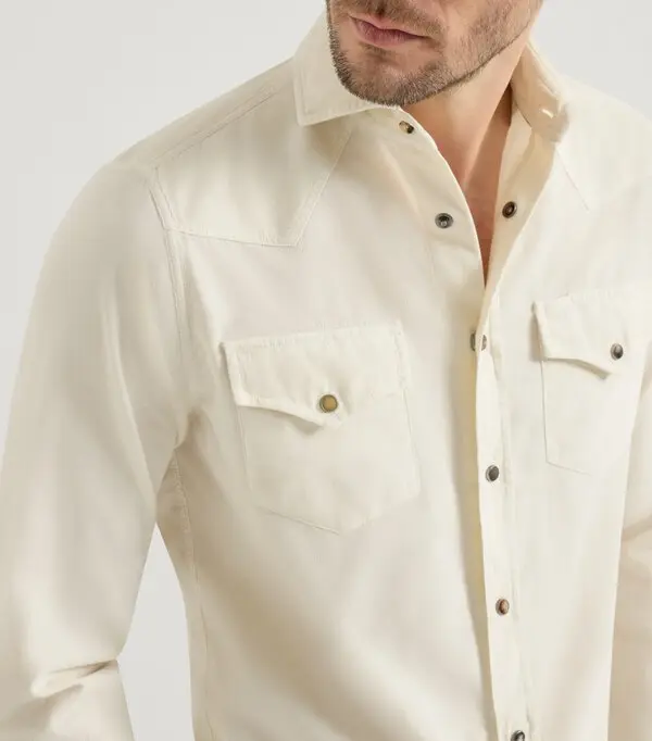 Brunello Cucinelli Cotton Western Shirt
