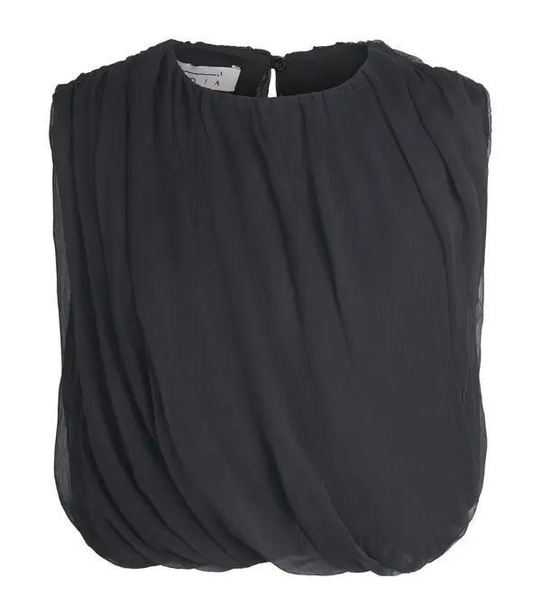 ABADIA Twisted Bubble Top - Black