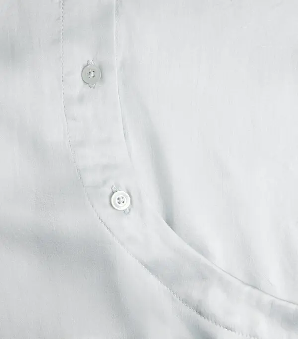 ABADIA Silk Draped Shirt