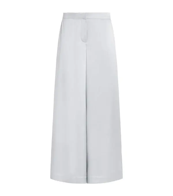 ABADIA Wide Leg Satin Trousers