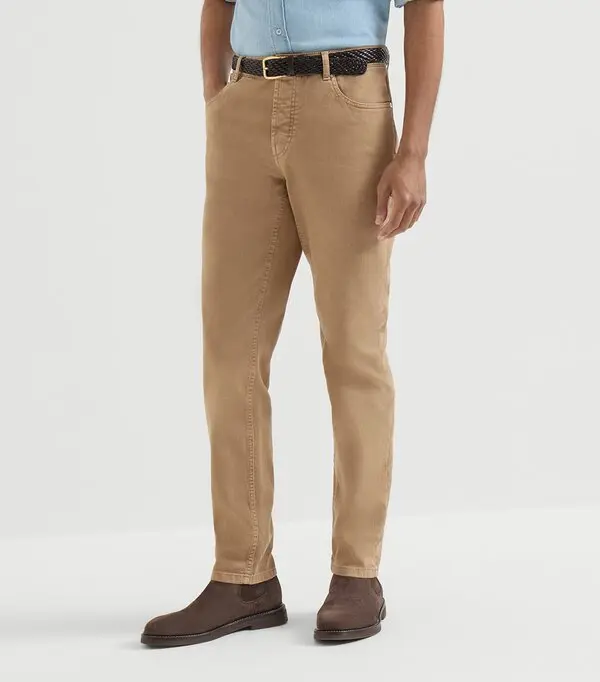 Brunello Cucinelli Denim Garment-dyed Trousers