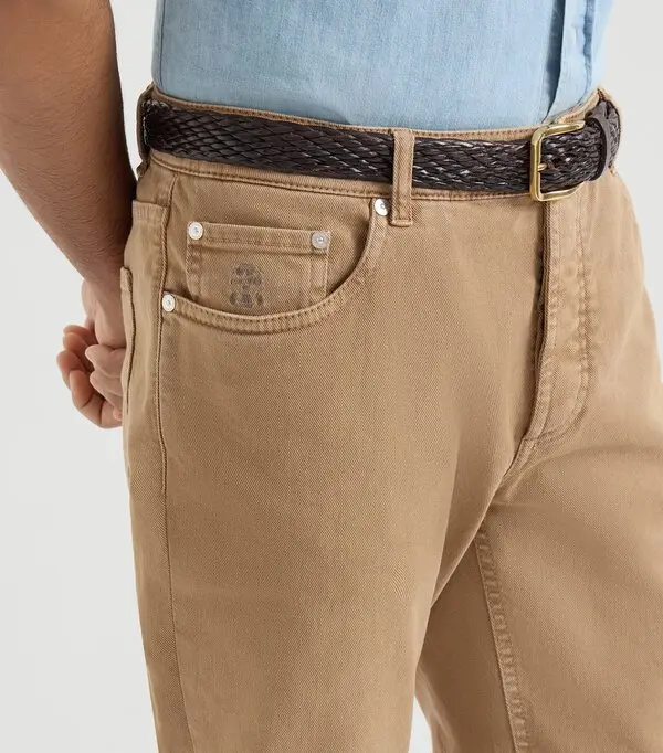 Brunello Cucinelli Denim Garment-dyed Trousers