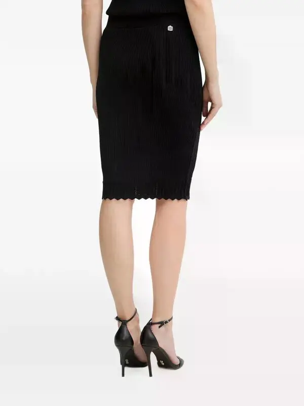FRACOMINA Buttoned Scalloped Midi Skirt