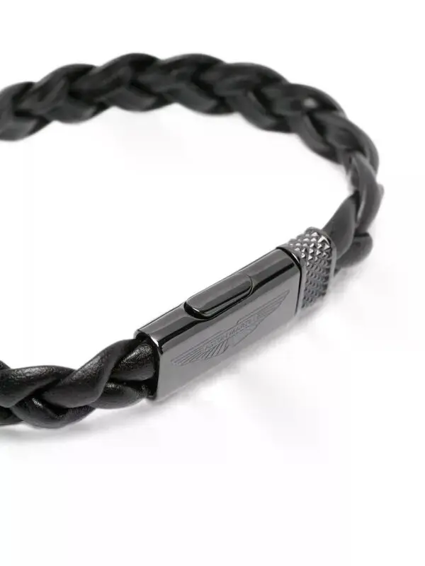 ASTON MARTIN WATCHES Braided Leather Bracelet With Engraved Clasp