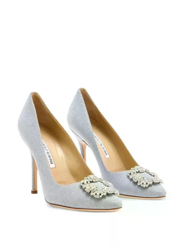 Manolo Blahnik Hangisi Crystal-buckle Pumps