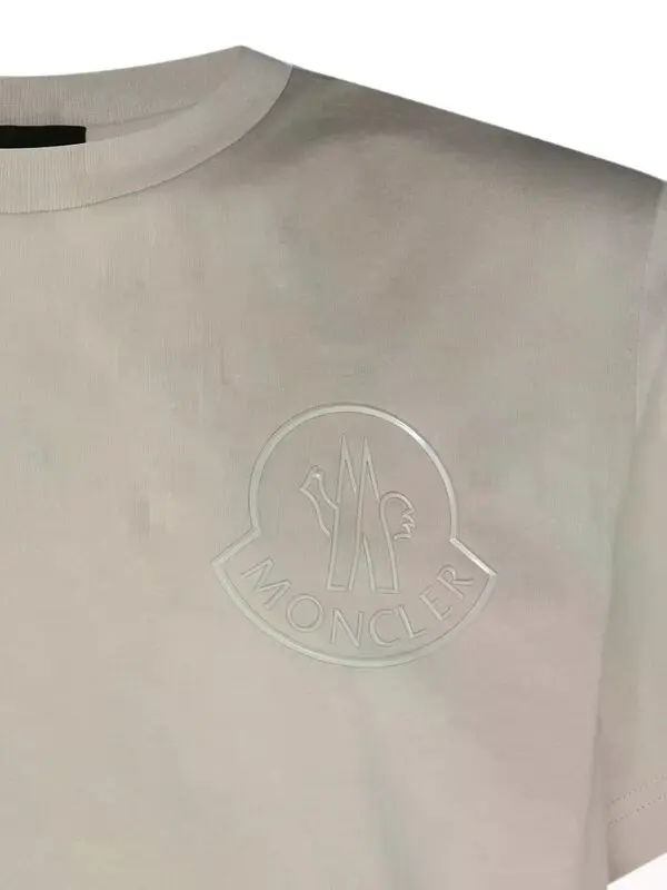 Moncler Three-dimensional Logo Cotton T-shirt - Neutrals