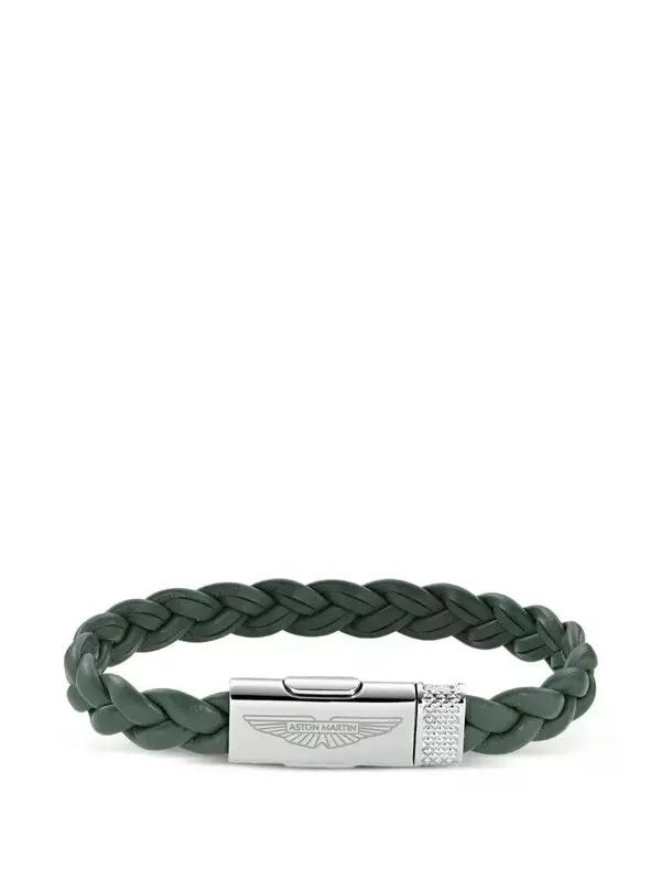ASTON MARTIN WATCHES Braided Leather Bracelet - Silver