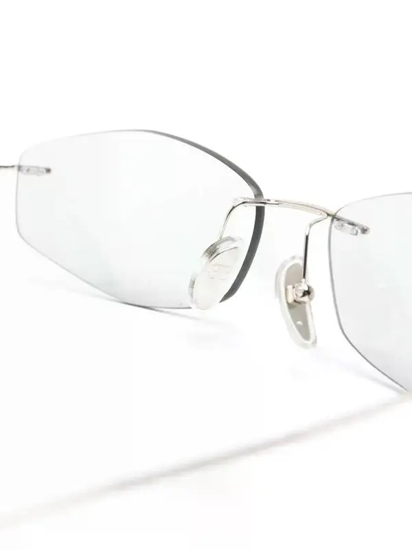 Balenciaga Rimless Geometric-frame Sunglasses
