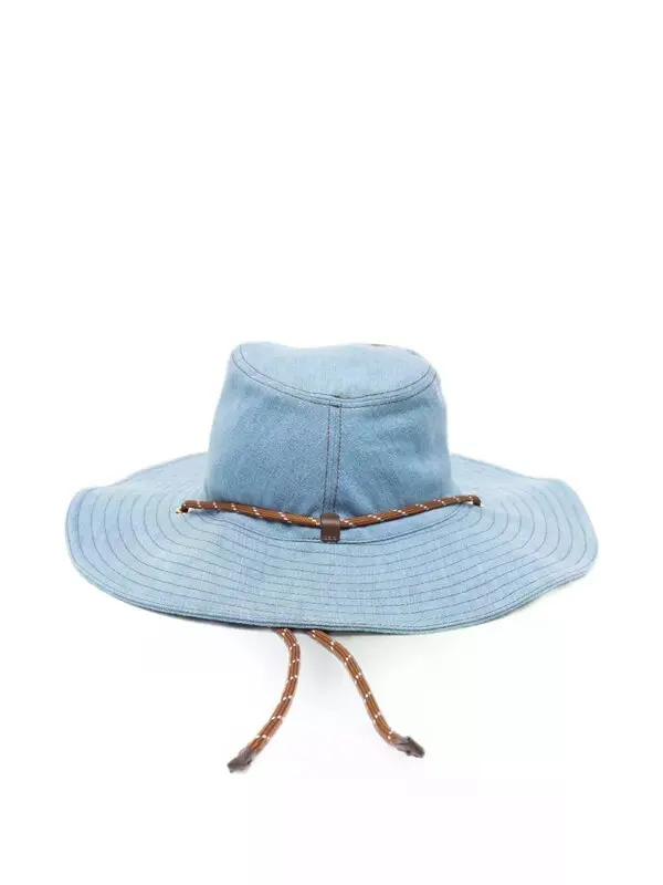 Miu Miu Logo Embroidered Wide Brim Hat