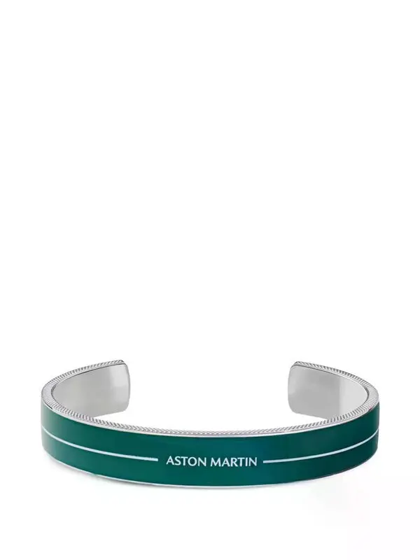 ASTON MARTIN WATCHES Aston Martin Logo Detail Open Cuff Bracelet - Silver