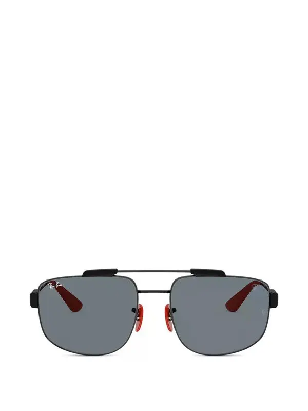 Ray-ban X Ferrari Square-frame Sunglasses - Black
