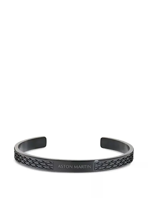 ASTON MARTIN WATCHES Engraved Pattern Bangle - Black