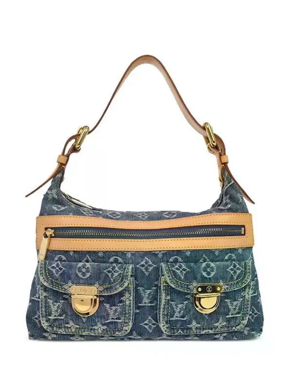 LOUIS VUITTON Monogram Denim Shoulder Bag - Blue