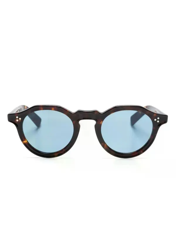 EYEVAN7285 Round Frame Sunglasses With Blue Tinted Lenses