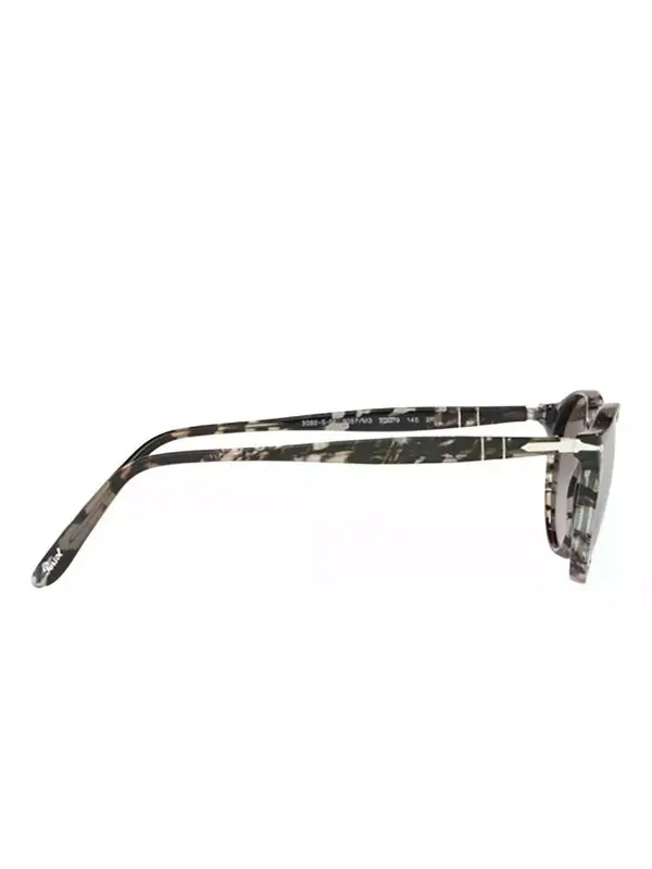 Persol Tortoiseshell Pattern Round Frame Sunglasses