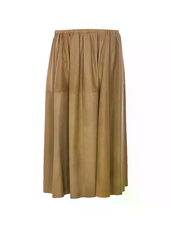 Auralee Elasticated Leather Skirt