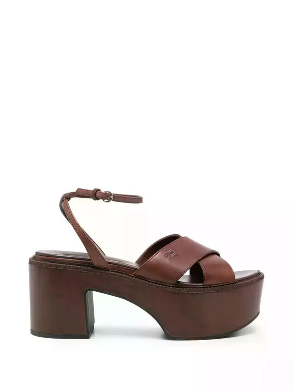 Miu Miu Criss-cross Platform Sandals