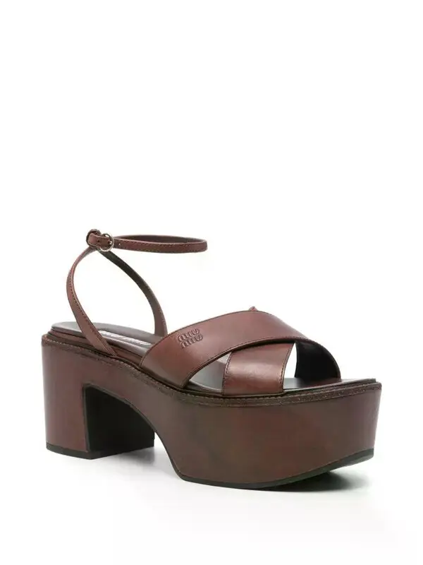 Miu Miu Criss-cross Platform Sandals