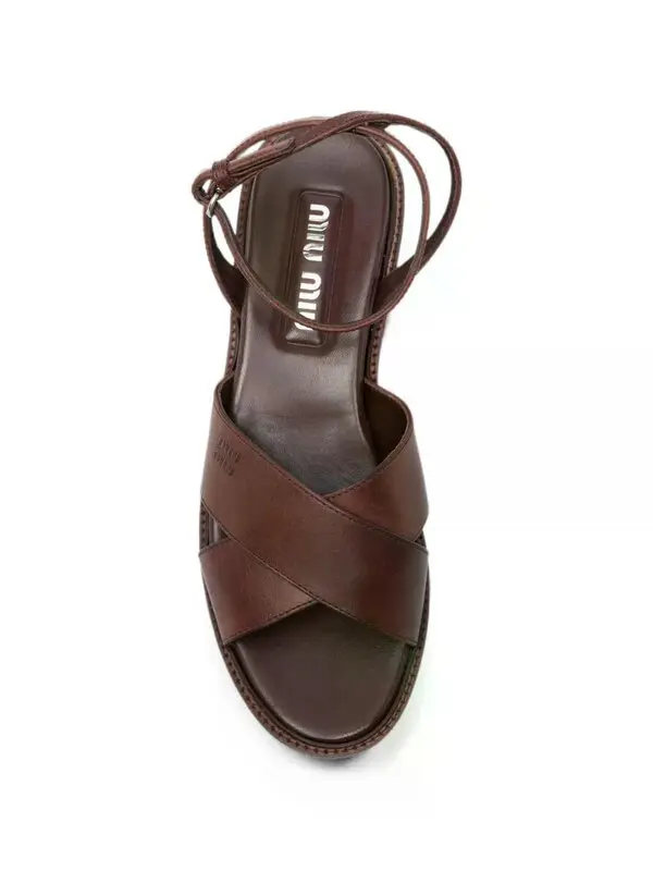 Miu Miu Criss-cross Platform Sandals