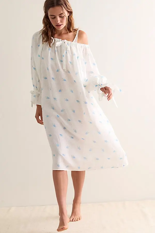 Sleeper Cha-cha Ruffled Midi Slip Dress At