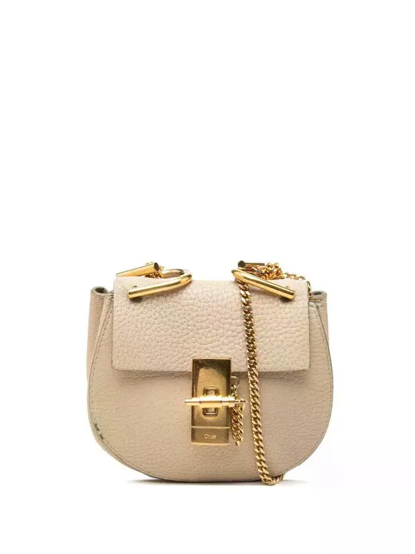Chloé 2016 Nano Grained Calfskin Drew Crossbody Bag - Brown
