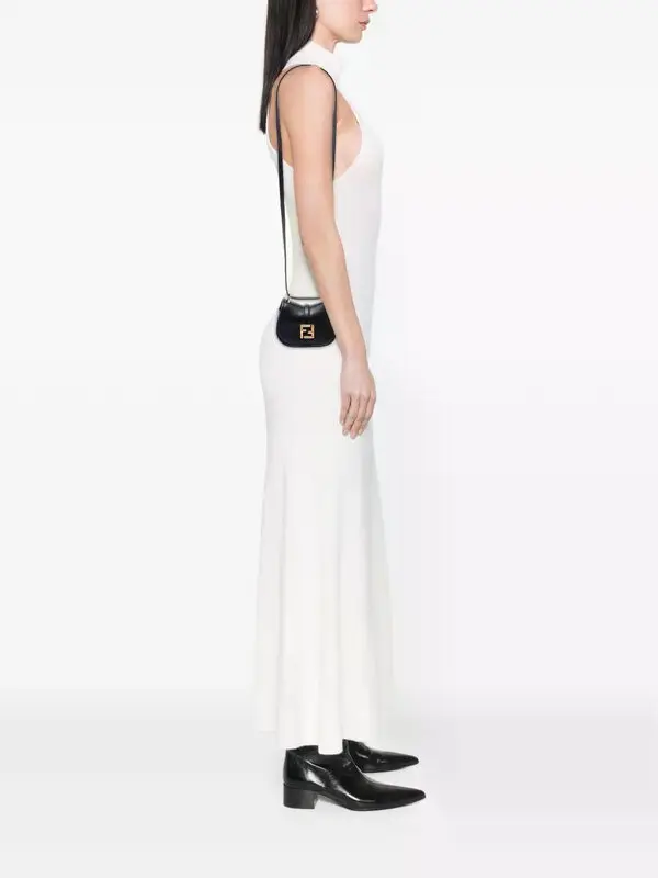 Fendi Nano Leather Ff Monogram Crossbody Bag - Black