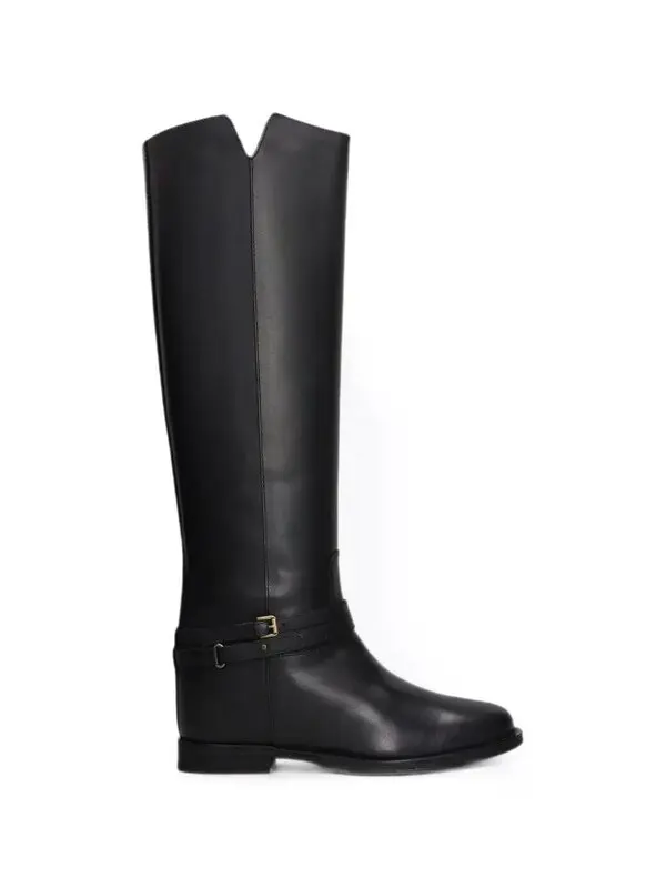 VIA ROMA 15 Leather Buckle-strap Boots