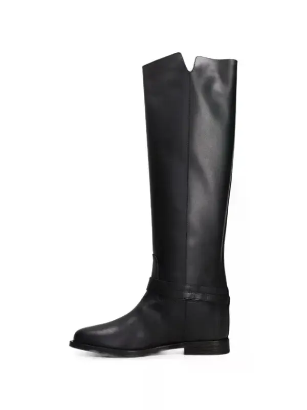 VIA ROMA 15 Leather Buckle-strap Boots