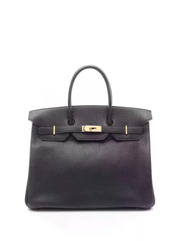 Hermès 1996 Ardennes Birkin Retourne 35 Handbag - Black