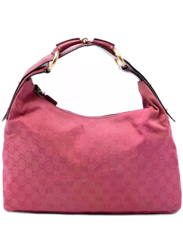 Gucci Gg Canvas Horsebit Hobo Bag