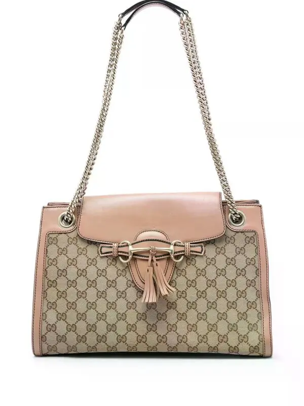 Gucci 2016-2026 Large Gg Canvas Emily Shoulder Bag - Neutrals