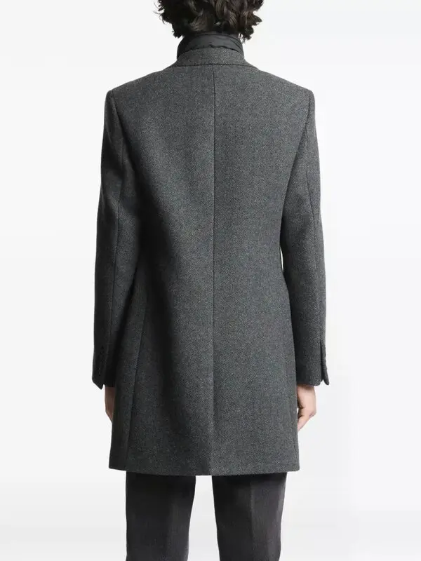 FAY Herringbone-pattern Double Coat