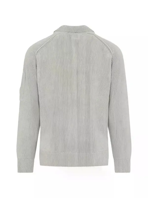 C.P. COMPANY Chenille Cotton Lens Polo Sweater