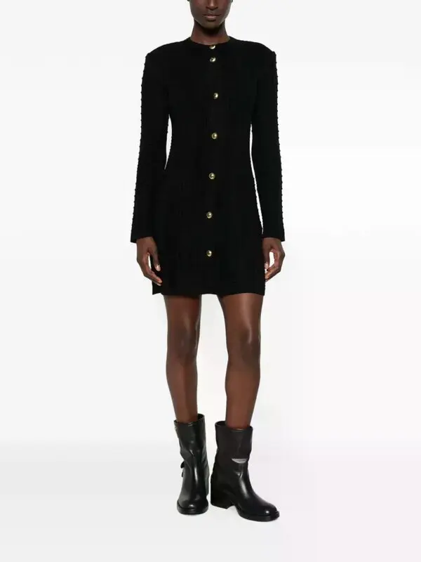 TWINSET Cable-knit Button-front Mini Dress