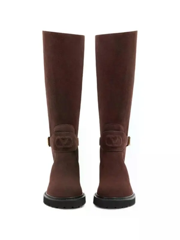 Valentino Garavani Vlogo Signature Leather Boots