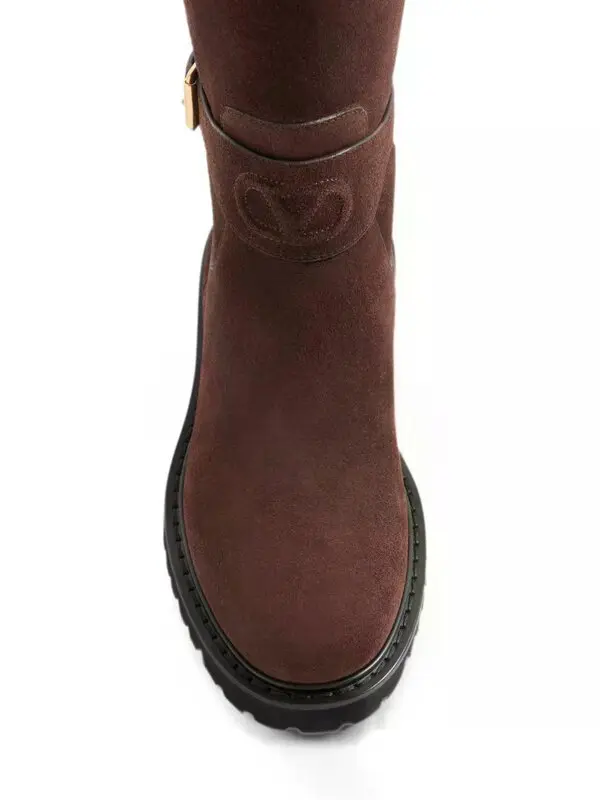 Valentino Garavani Vlogo Signature Leather Boots