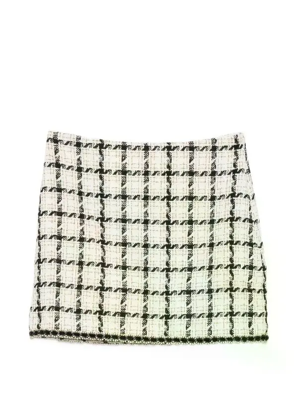TWINSET Check Pattern Mini Skirt - Neutrals