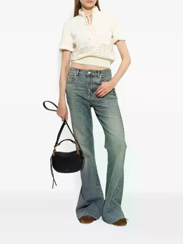 Alexander McQueen Pointelle-knit Top In Ivory