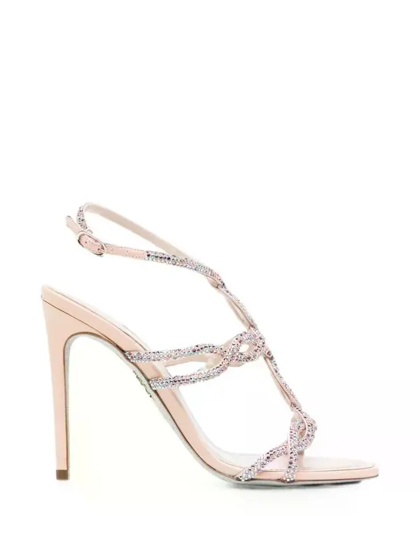 Rene Caovilla 105mm Braid Crystal-embellished Sandals