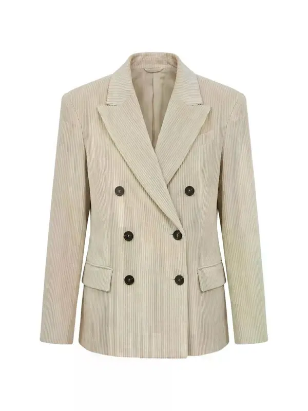 Brunello Cucinelli Double-breasted Corduroy Blazer